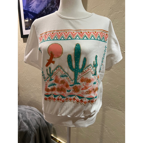 Act Iii | Tops | Vintage Act Iii Southwest Cactus Summer Western Cowboy ...